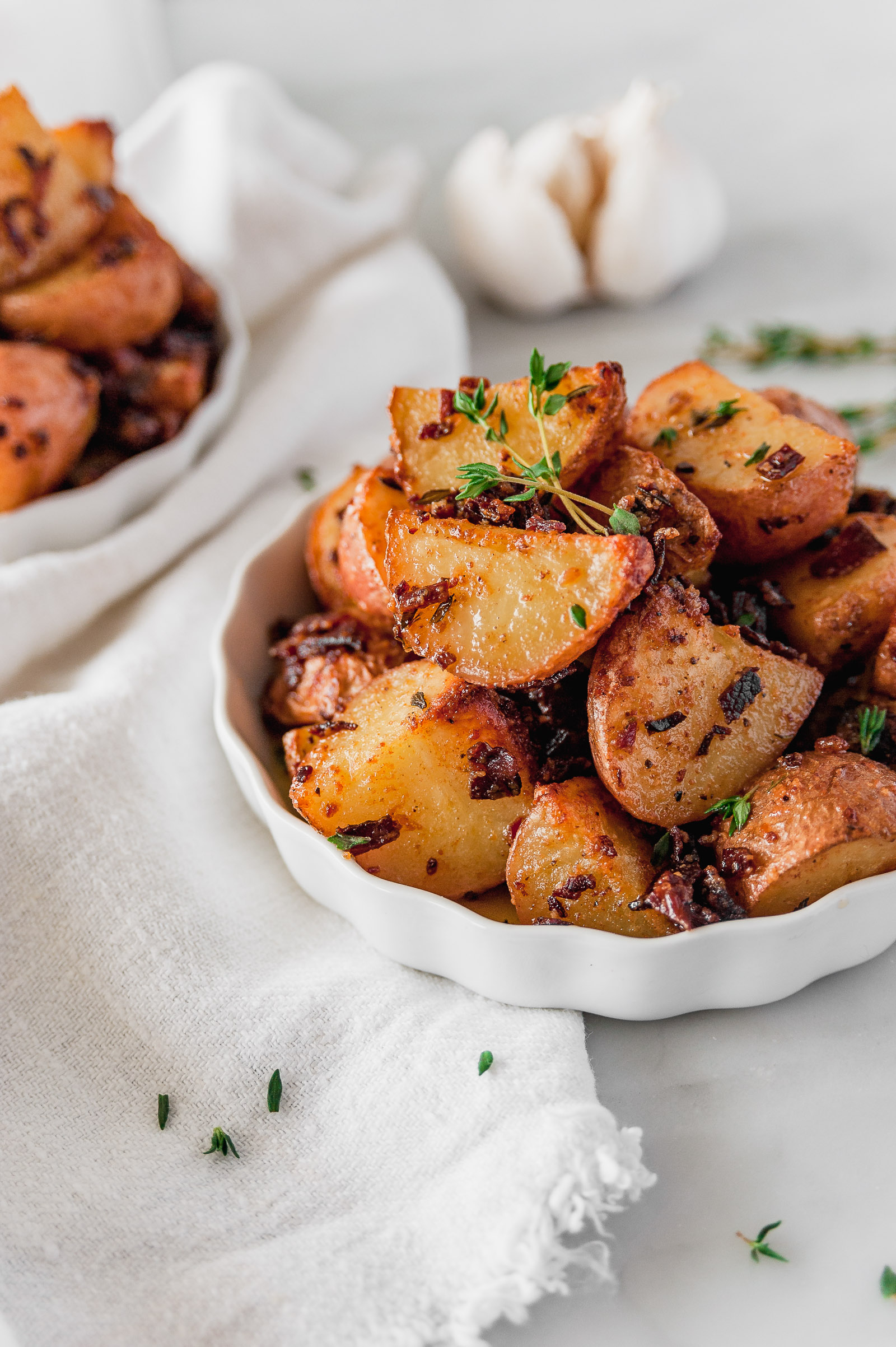 Butter, Garlic, Pancetta and Parmesan Roasted Potatoes | Cravings Journal