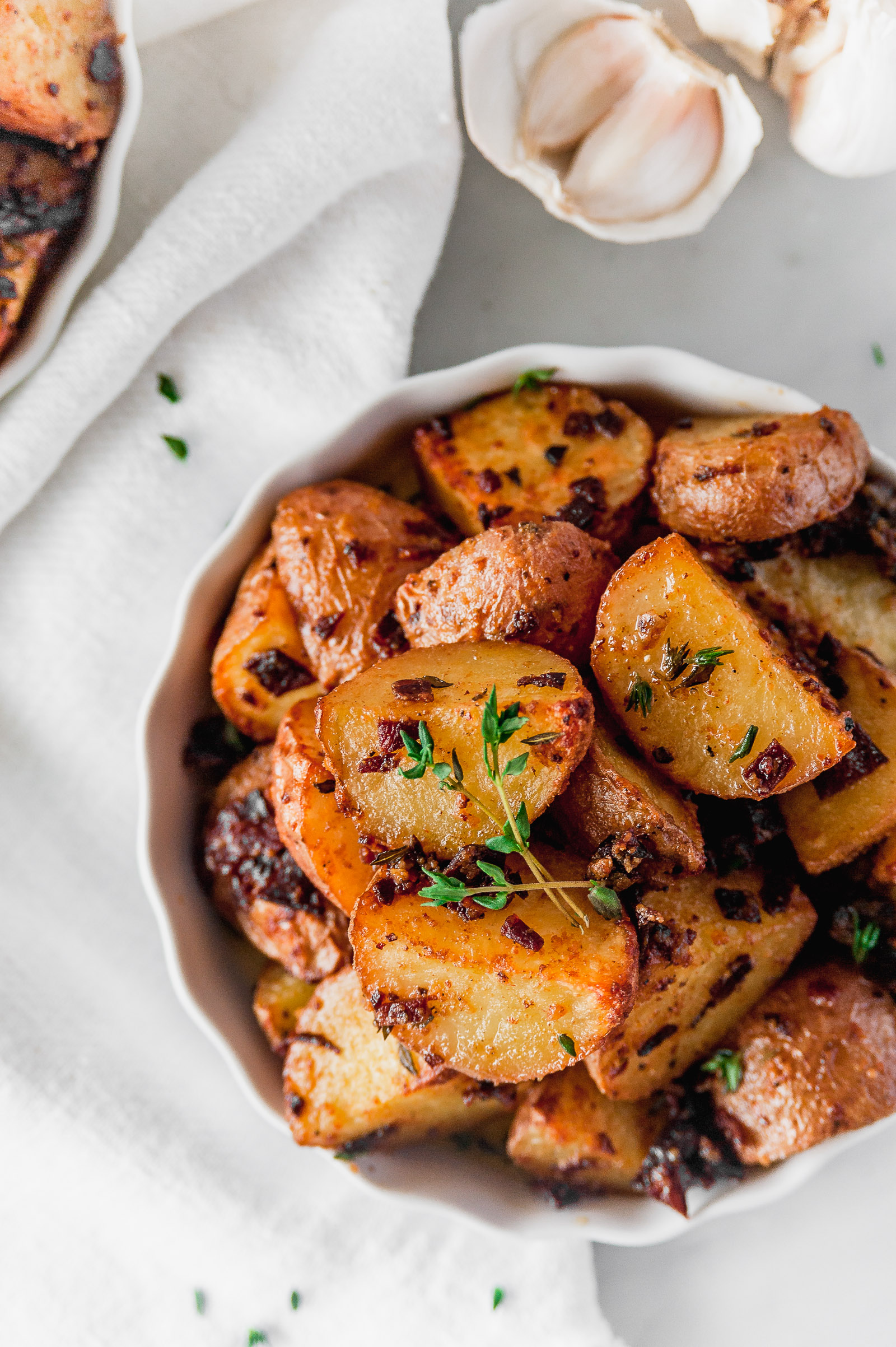 Butter, Garlic, Pancetta and Parmesan Roasted Potatoes | Cravings Journal