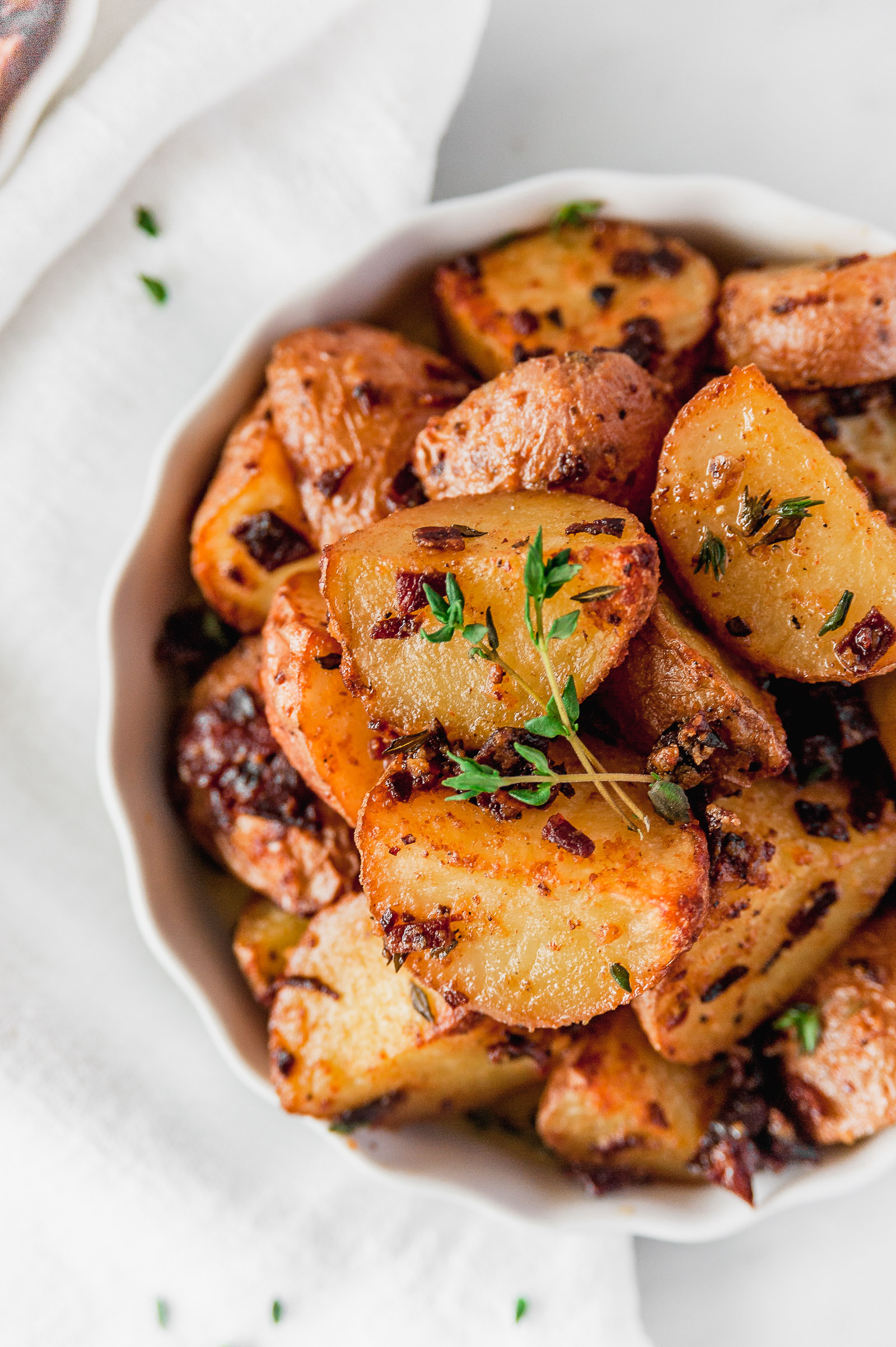 Butter, Garlic, Pancetta and Parmesan Roasted Potatoes | Cravings Journal