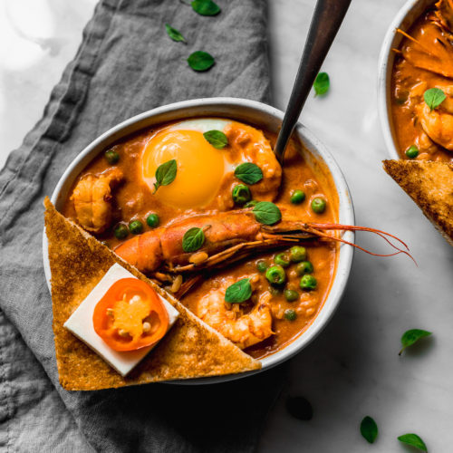Peruvian Chupe with Shrimp or Langoustines | Cravings Journal