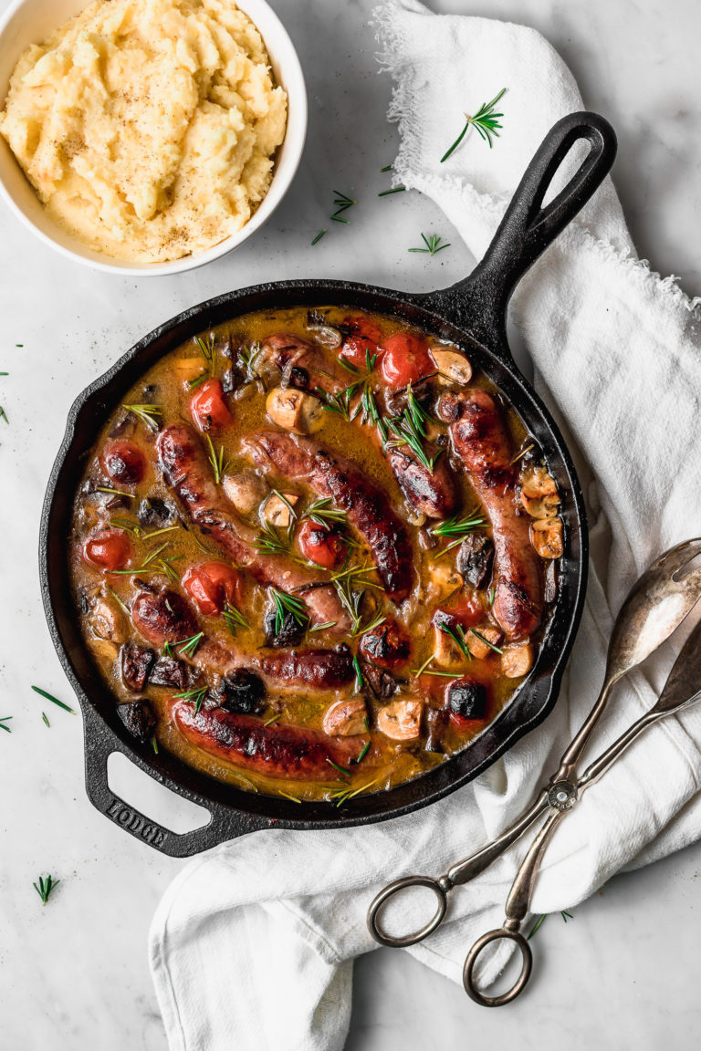 Roasted Bangers and Mash | Cravings Journal