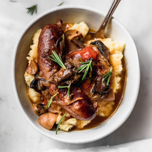 Roasted Bangers and Mash | Cravings Journal
