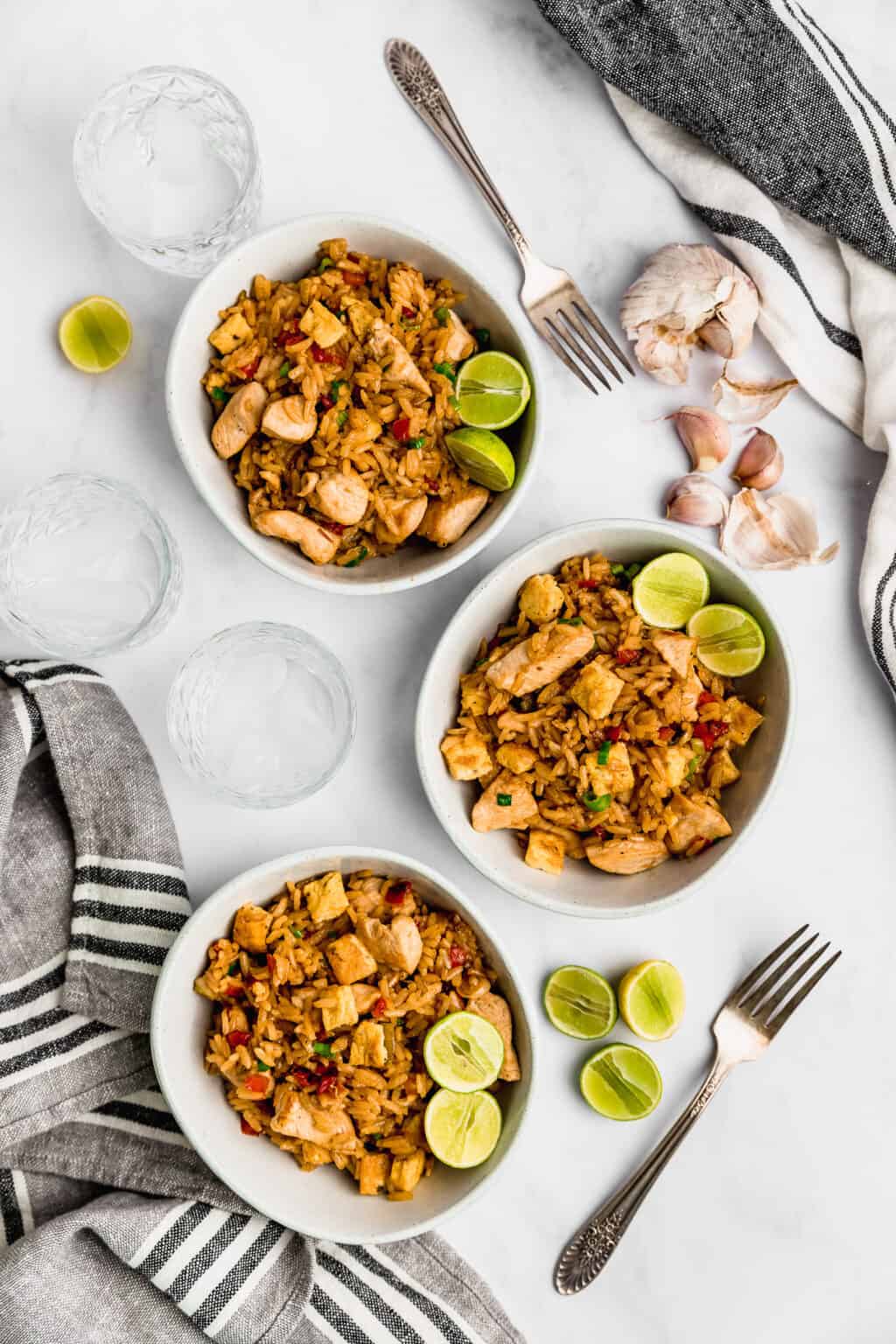 Peruvian Fried Rice with Chicken (Arroz Chaufa) | Cravings Journal