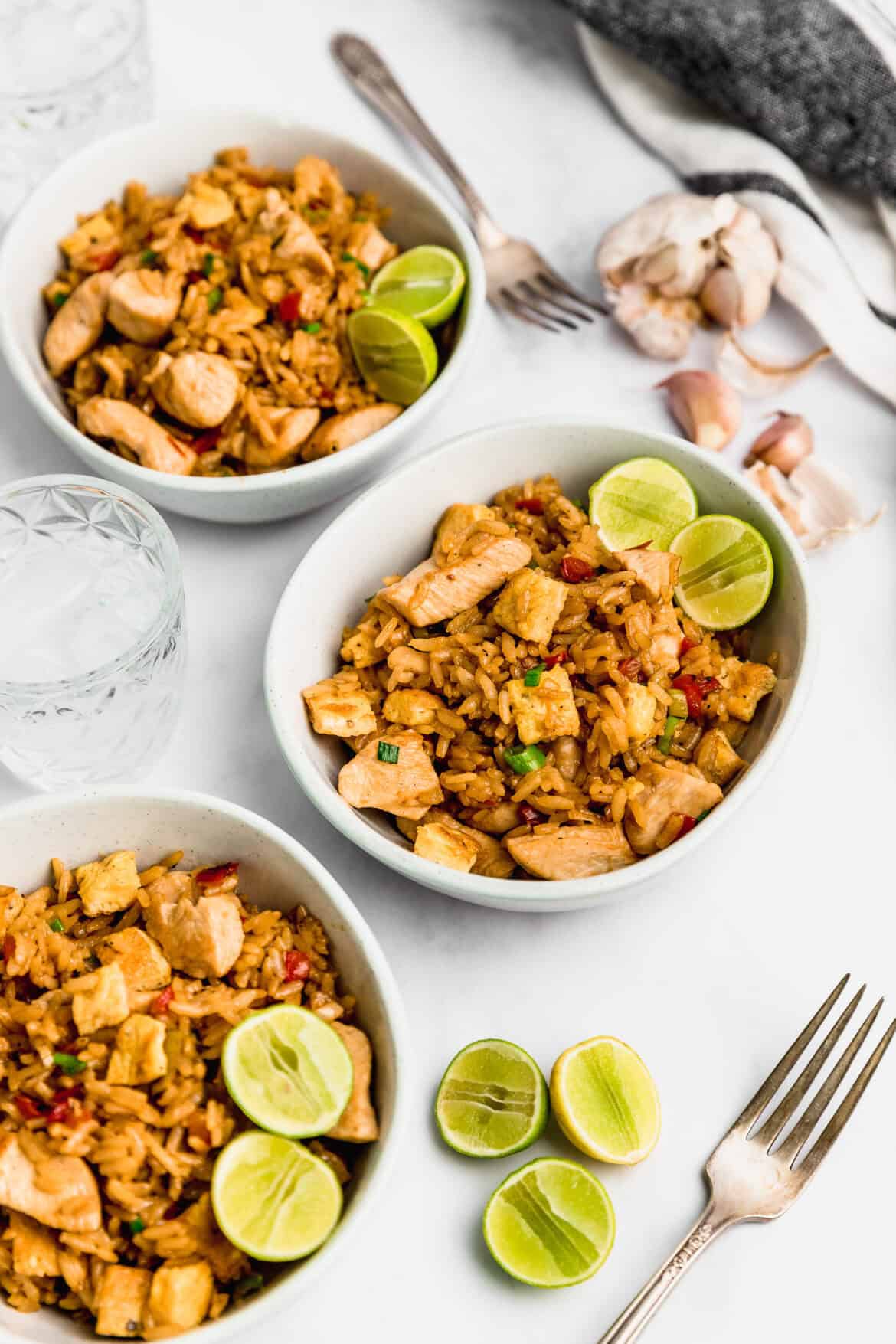 Peruvian Fried Rice with Chicken (Arroz Chaufa) | Cravings Journal
