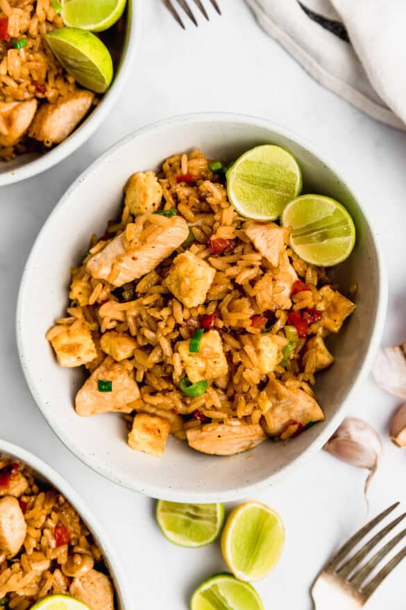 Peruvian Fried Rice with Chicken (Arroz Chaufa) | Cravings Journal