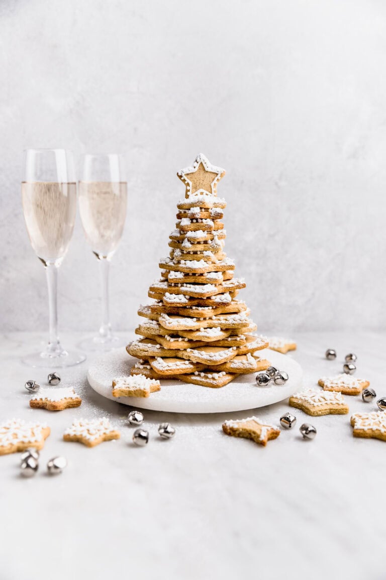 Cookie Christmas Tree Made With Stacked Star Cookies | Cravings Journal
