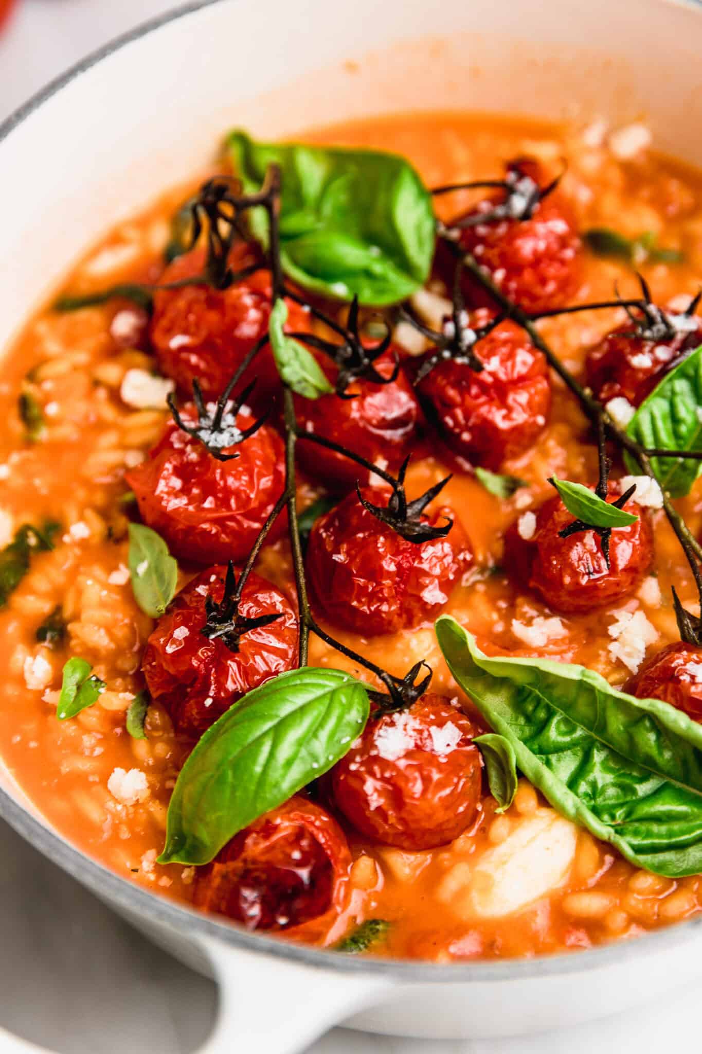 Caprese Risotto with Roasted Tomatoes | Cravings Journal