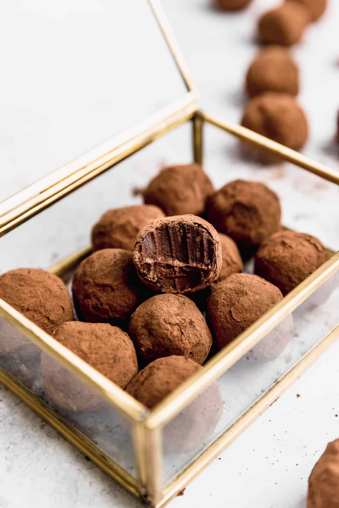 Dark chocolate ganache truffles | Cravings Journal