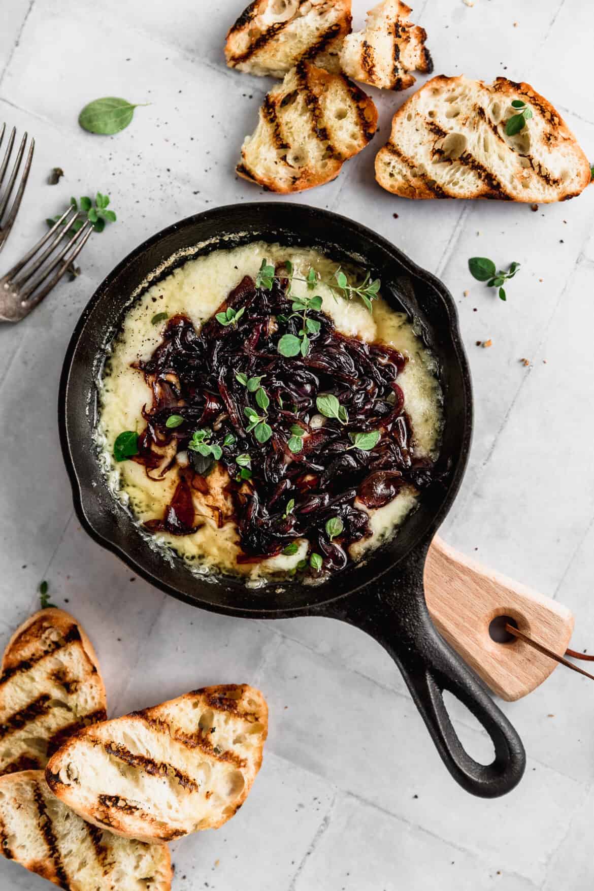 Provolone cheese with balsamic caramelized onions | Cravings Journal