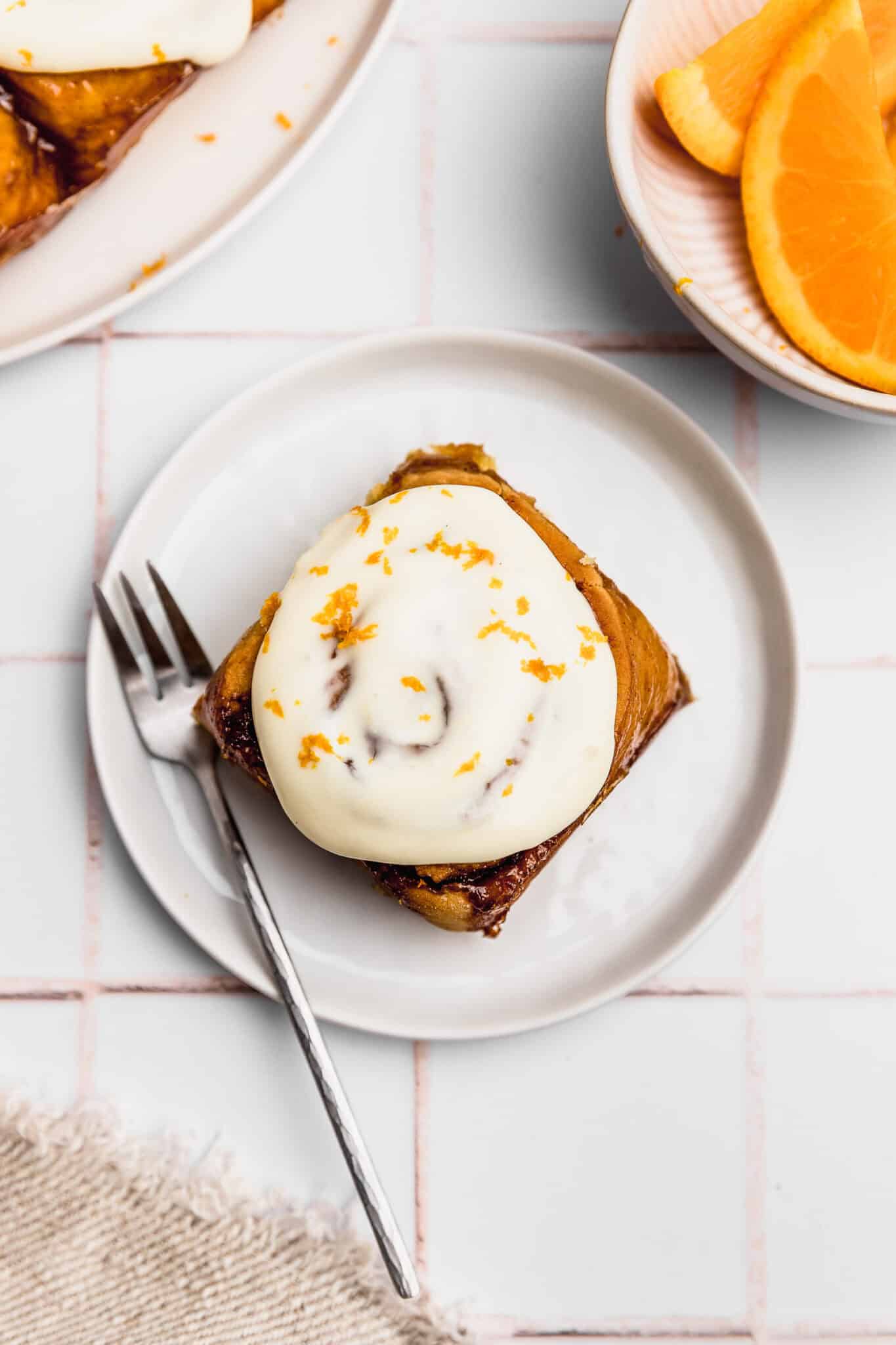 Orange Cinnamon Rolls with Orange Cream Cheese Frosting | Cravings Journal