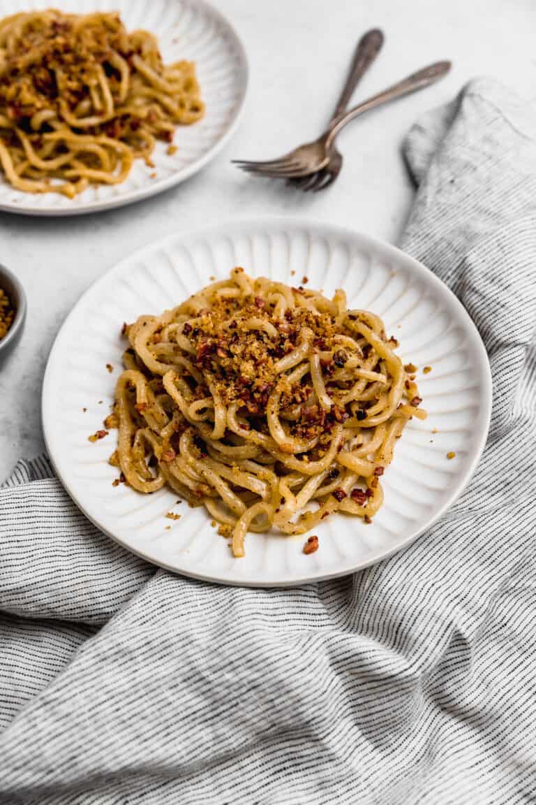 Homemade Hand-Rolled Pici Pasta with Easy Sauce | Cravings Journal