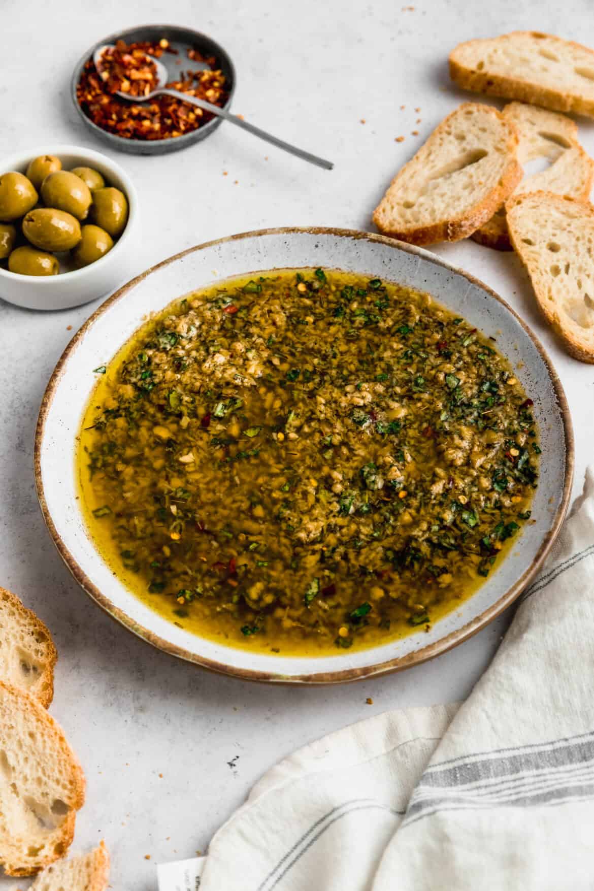 Olive Oil and Balsamic Vinegar Bread Dip Recipe | Cravings Journal