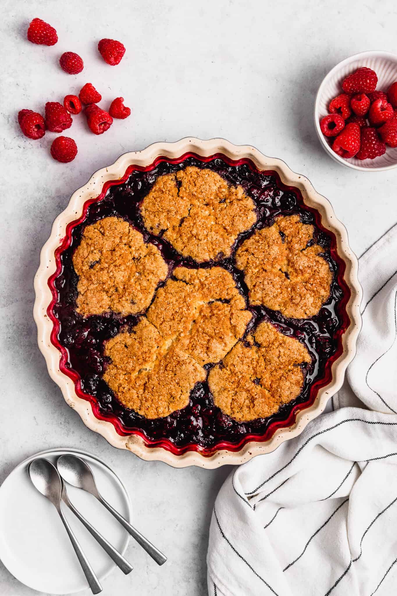 Easy Mixed Berry Cobbler Recipe with Video | Cravings Journal