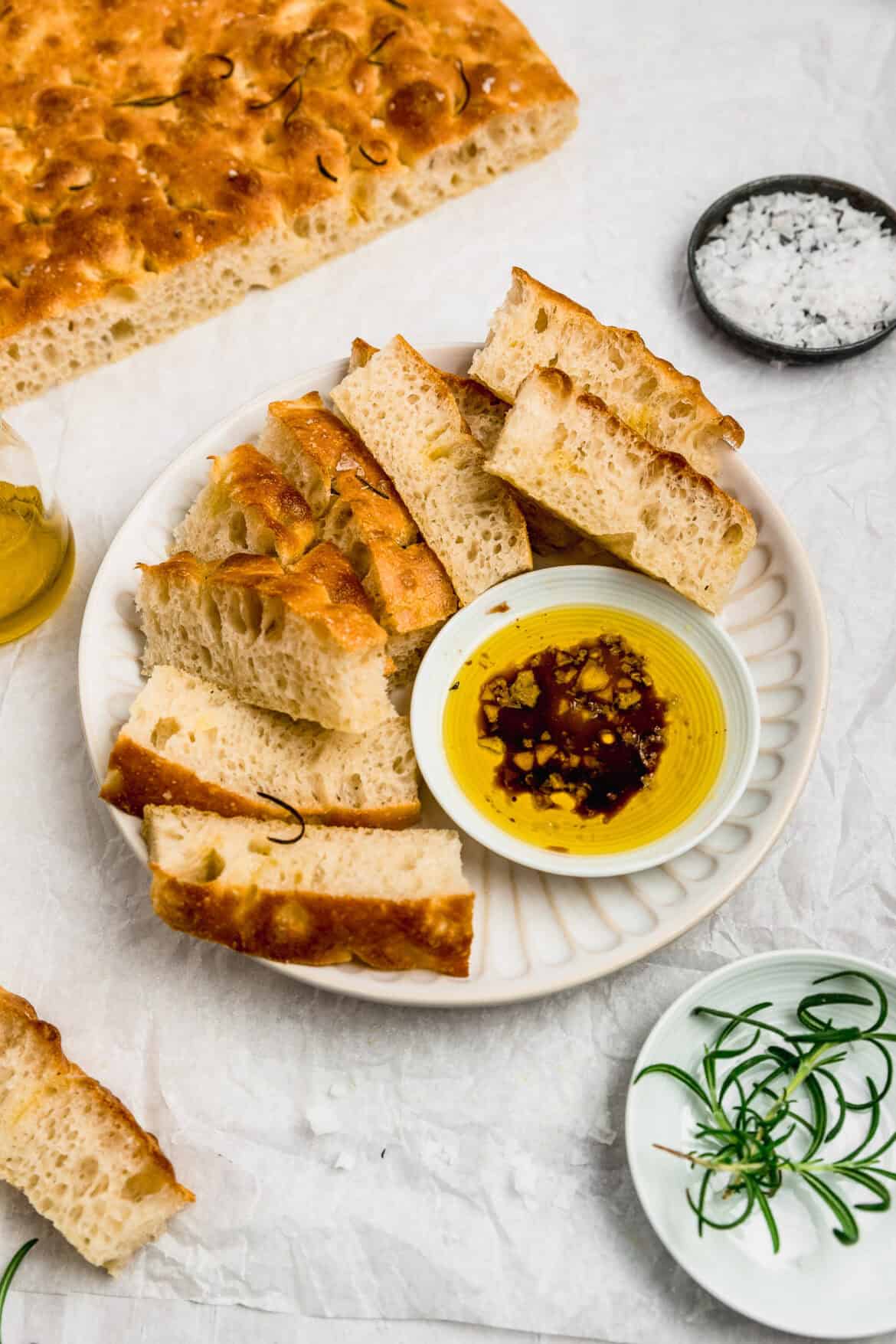 Easy Fluffy Focaccia Bread Recipe with Rosemary | Cravings Journal